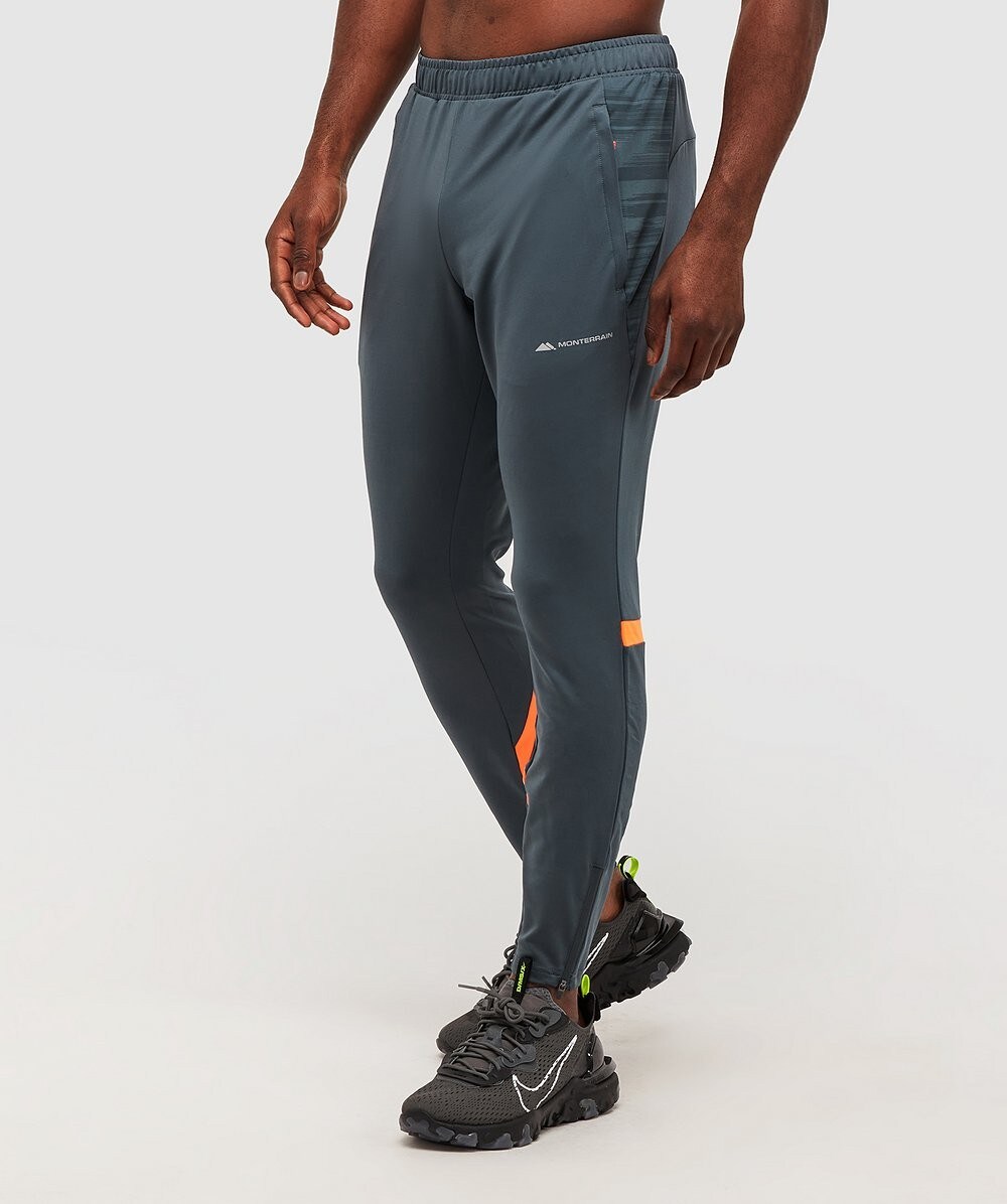 Descent Poly Running Pant | Dark Slate / Orange | Monterrain