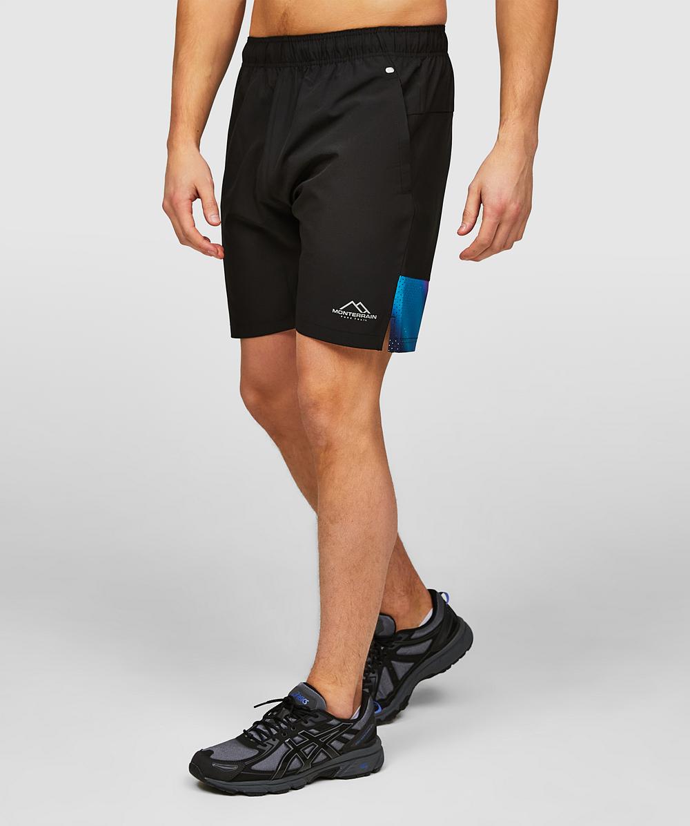 Solar Woven Running Short | Jet Black | Monterrain