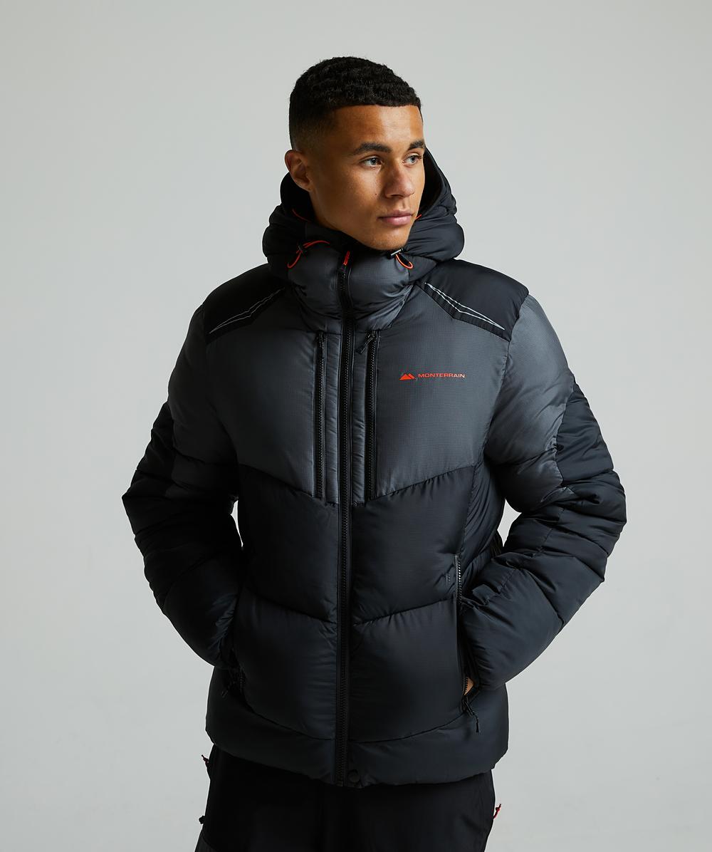 Orbit Puffer Jacket | Jet Black / Iron Gate / Tango | Monterrain