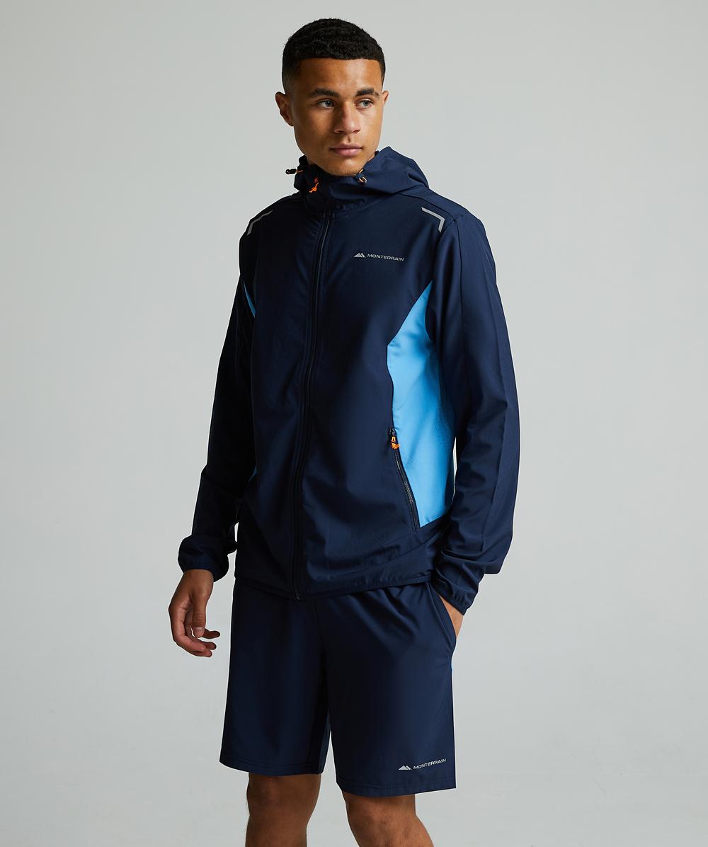 Lyder Windrunner Jacket | Black Iris / Azure Blue | Monterrain