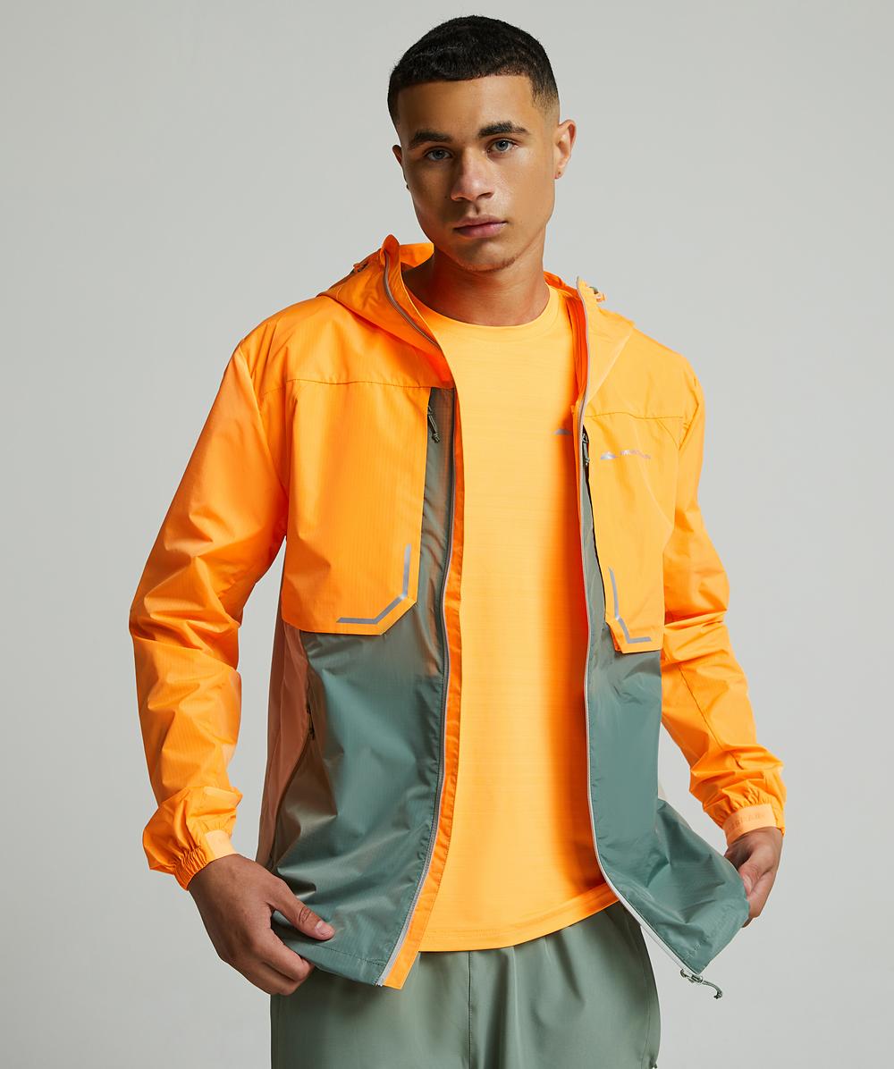 Chase 2.0 Windrunner Jacket | Orange Pop / Sea spray / Mineral Grey ...