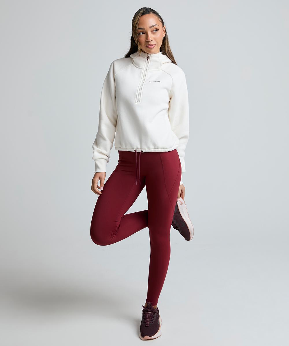 Womens Prosper Overhead Hoodie | Pristine / Cabernet | Monterrain