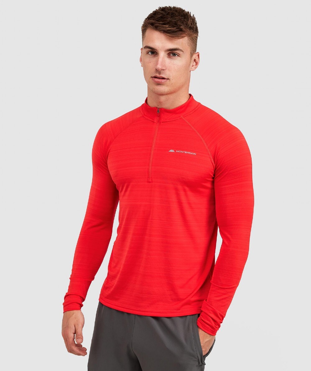 Lyder Quarter Zip Long Sleeve T Shirt Red Monterrain lyder-quarter-zip-long-sleeve-t-shirt-red-monterrain