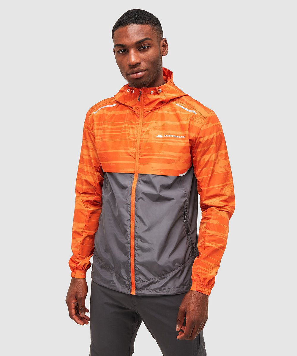 Chase AOP Woven Windrunner | Orange / Grey | Monterrain